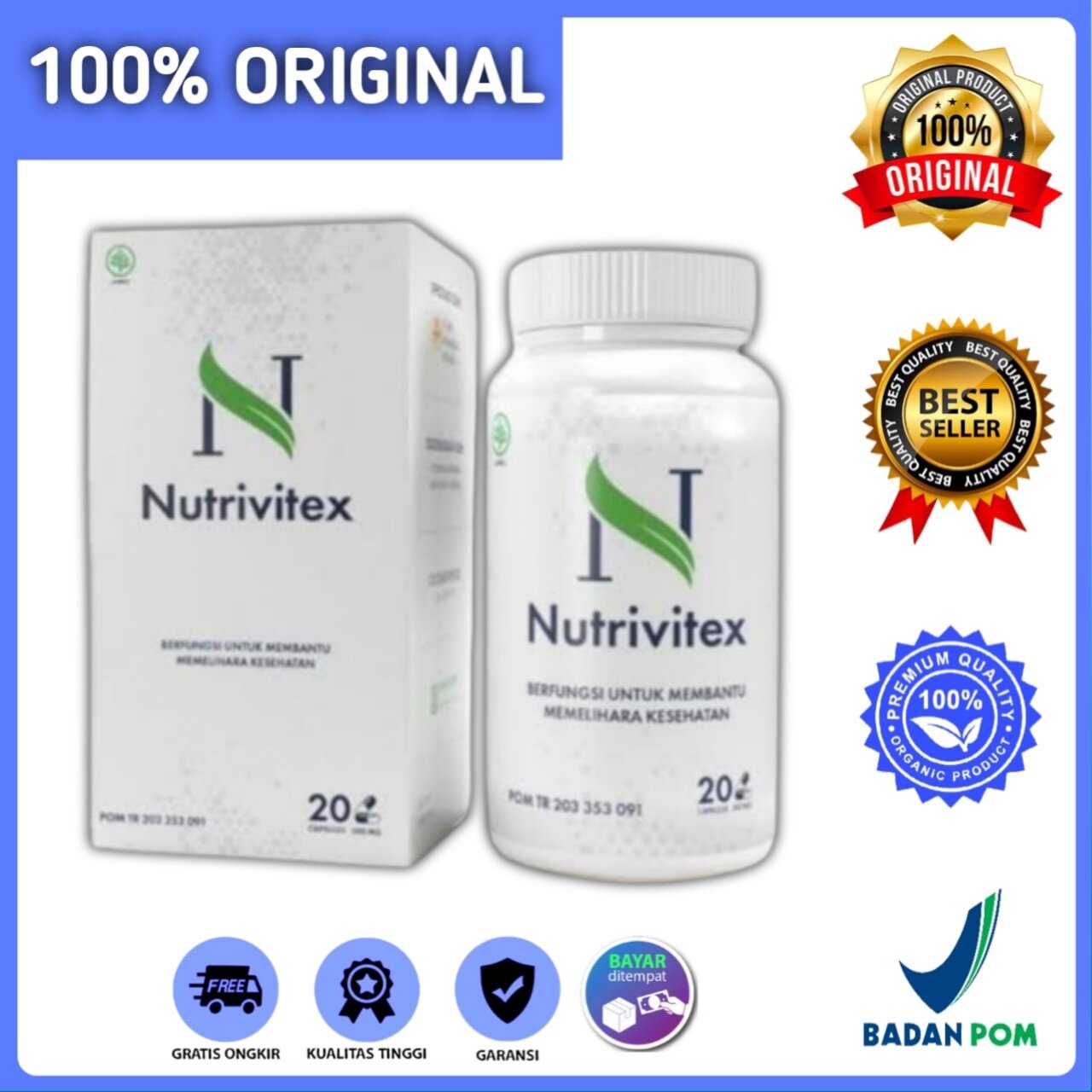 Nutrivitex Original Obat Anti Parasit Didalam Tubuh Ampuh | Lazada ...