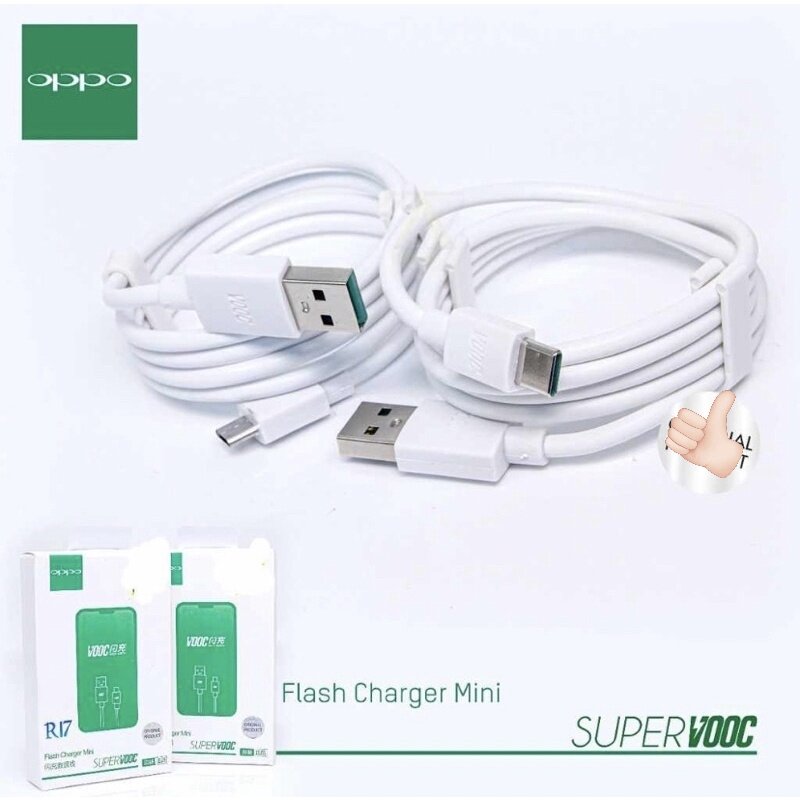 KABEL DATA OPPO MICRO USB TYPE C SUPERVOOC 4A KABEL CASAN OPPO MIKRO ...