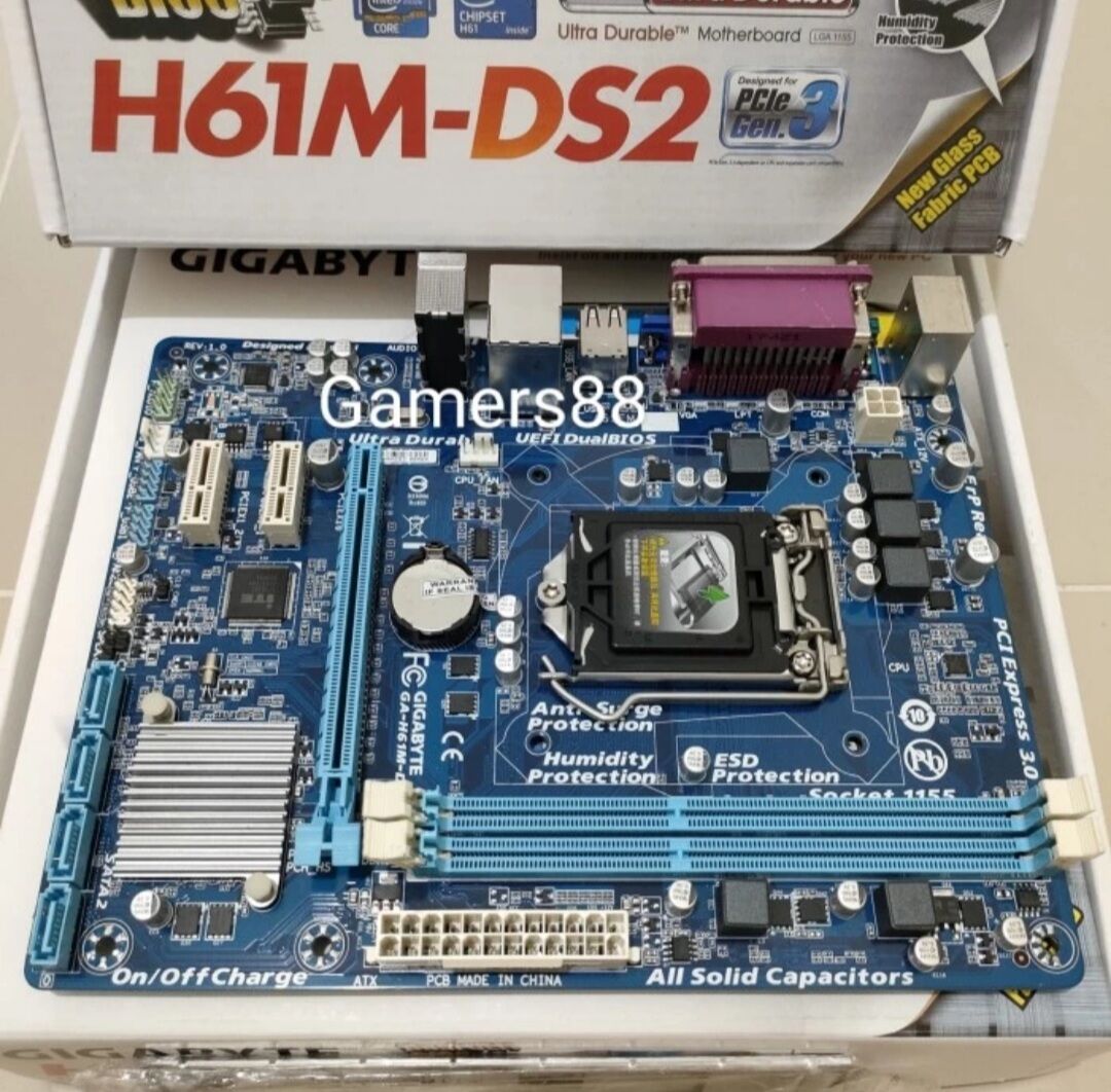 Motherboard Gigabyte H61M-Ds2 Mainboard Mobo LGA 1155 | Lazada Indonesia