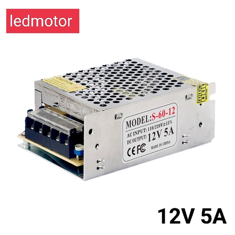POWER SUPPLY PSU AC TO DC 12V 5A ADAPTOR SWITCHING 12 VOLT 5 AMPERE HIGH QUALITY | Lazada Indonesia