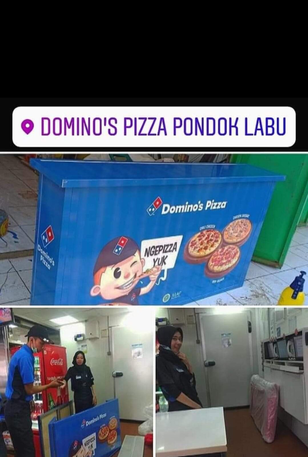 Meja Booth Portabel Domino's | Lazada Indonesia