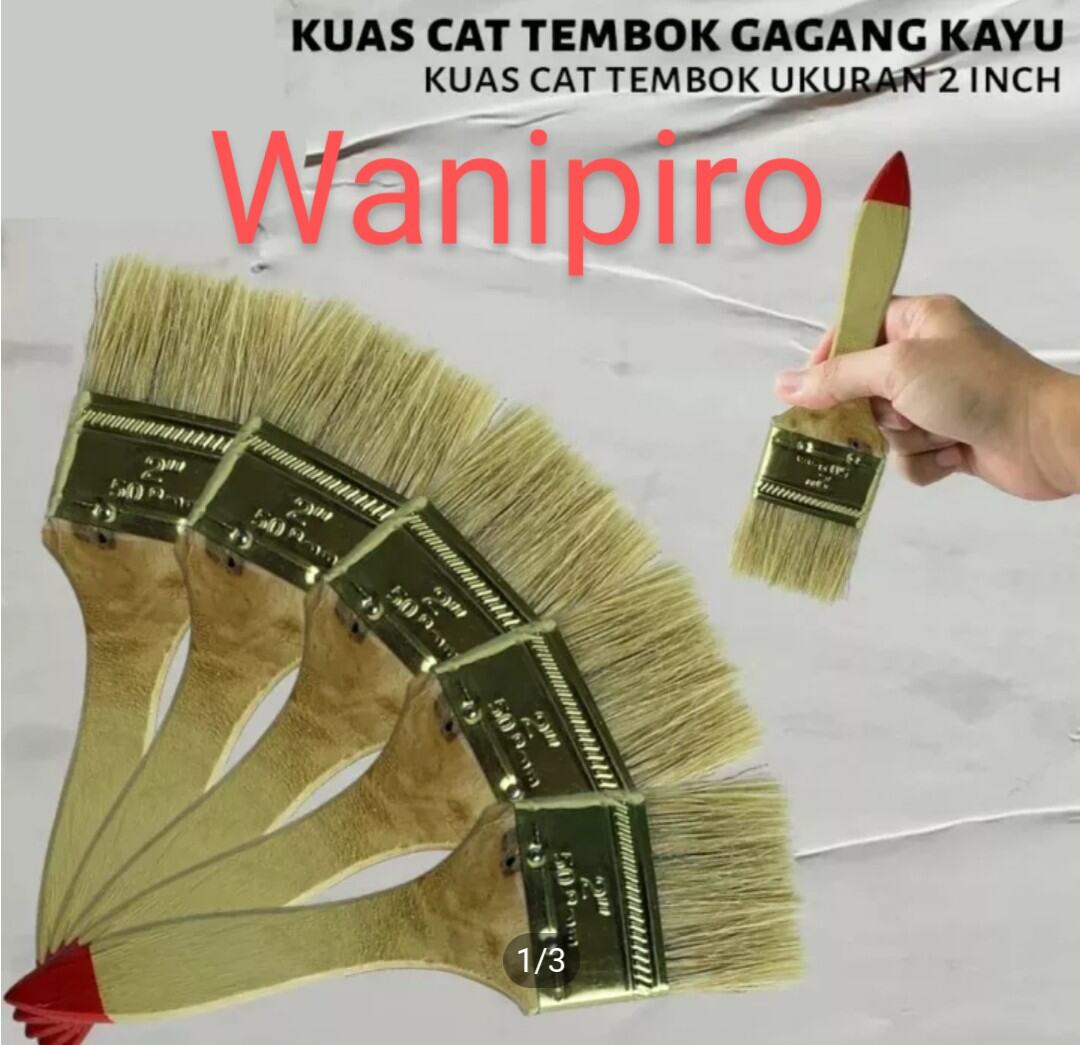 Kuas Koas Cat Tembok Ukuran 2 2inch Kuas Cat Tembok Bulu Halus Lazada Indonesia