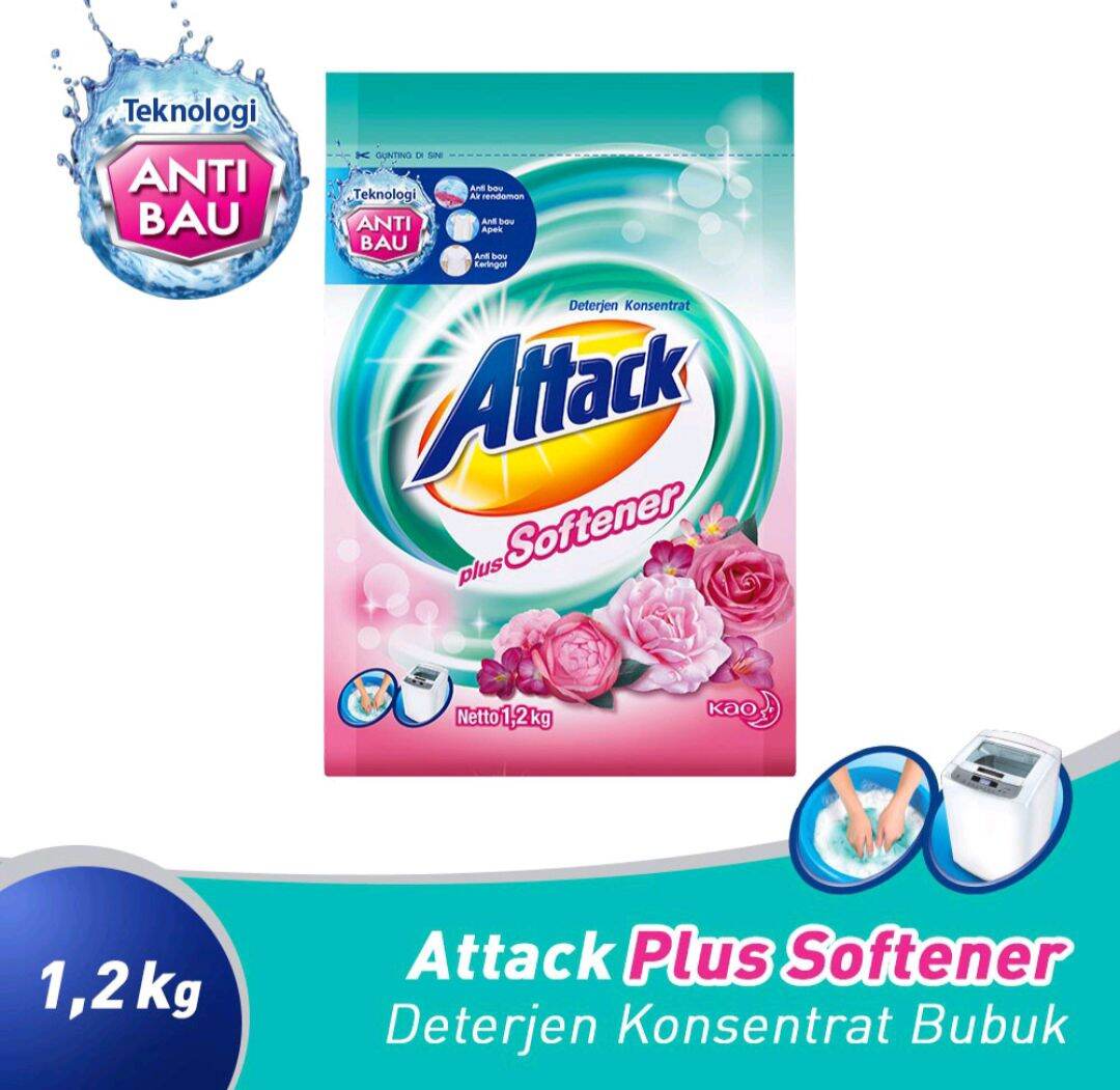 Attack Plus Softener 1200gr Detergen Bubuk Attack 1,2kg | Lazada Indonesia