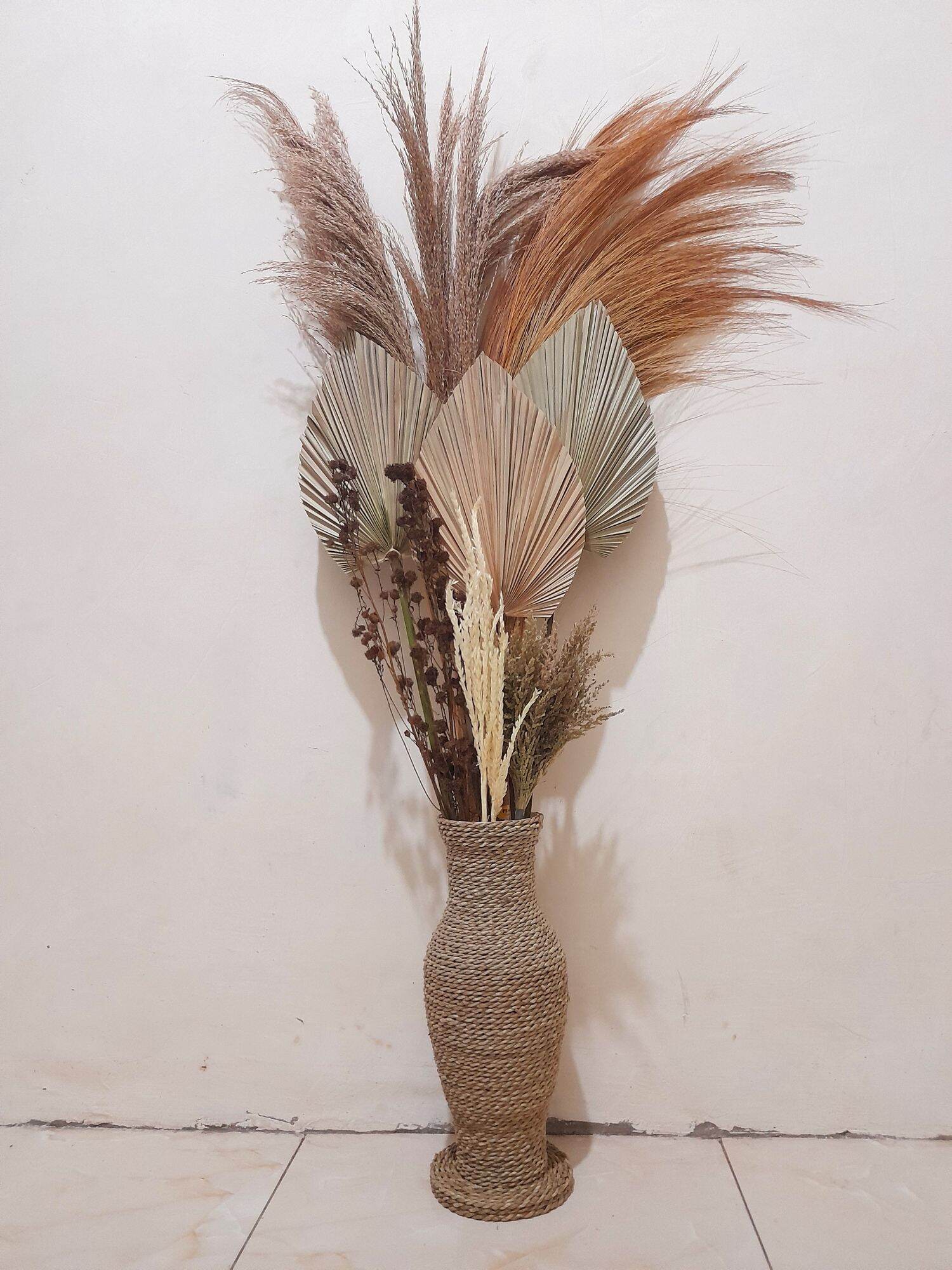 paket lengkap tanpa vas bunga kering rustic | Lazada Indonesia