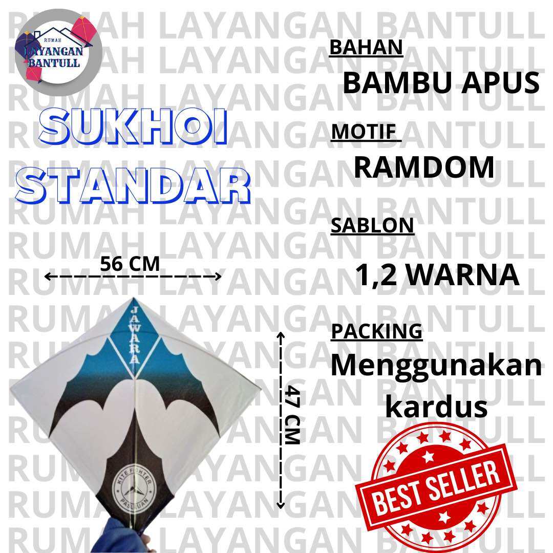Layangan Sukhoi Standar murah uk 56 | Lazada Indonesia