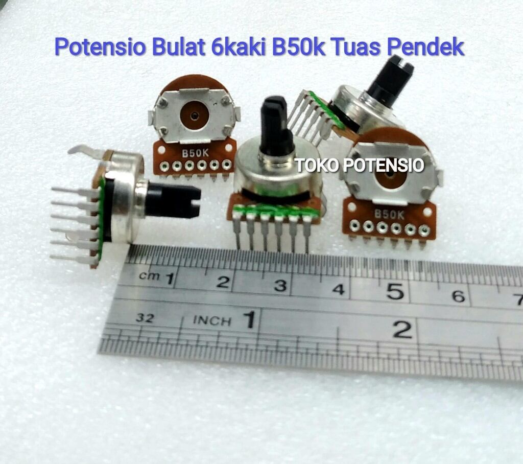POTENSIO BULAT 6KAKI TUAS PENDEK B50K | Lazada Indonesia