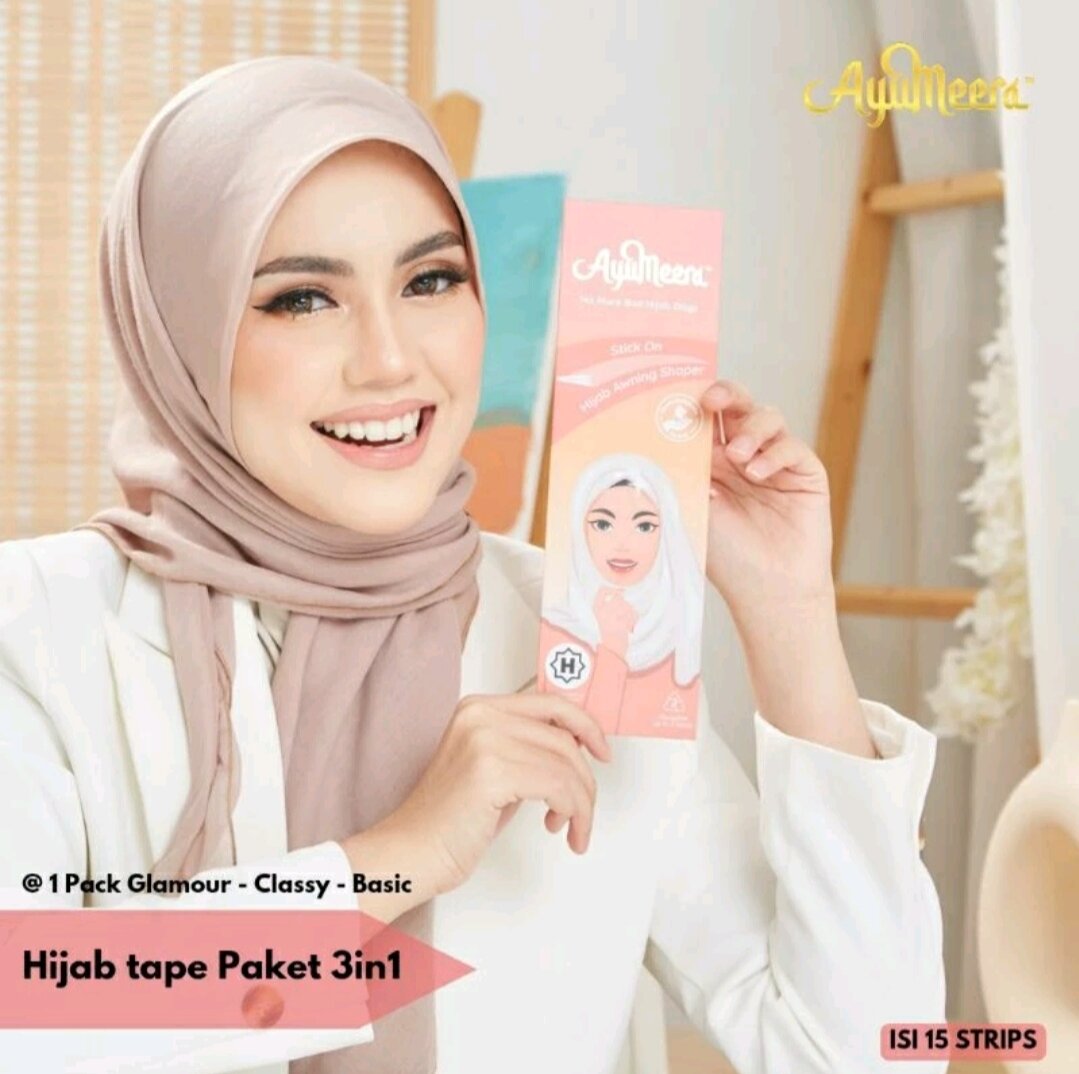 Tape hijab Hijab tape Ayumeera 3 in 1 Classy, Glamour dan Basic hijab ...