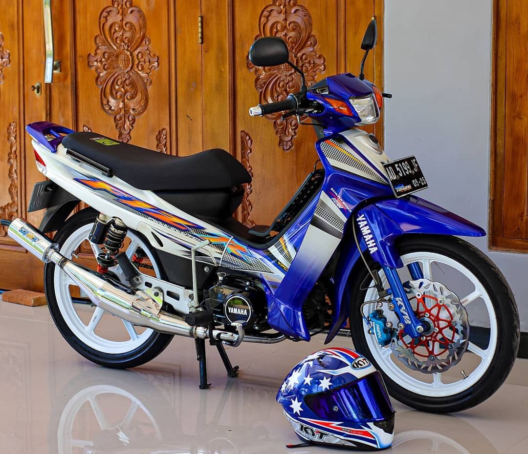 Striping lis sticker standar ori Yamaha FIZ R 2004 Biru Striping F1Z R ...