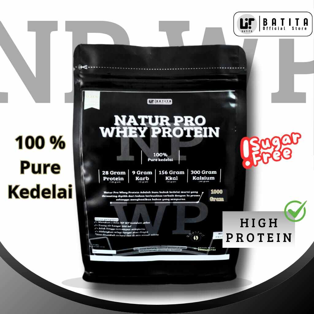 NATUR PRO Whey Protein Bubuk Kedelai Murni 1000 Gram | Lazada Indonesia