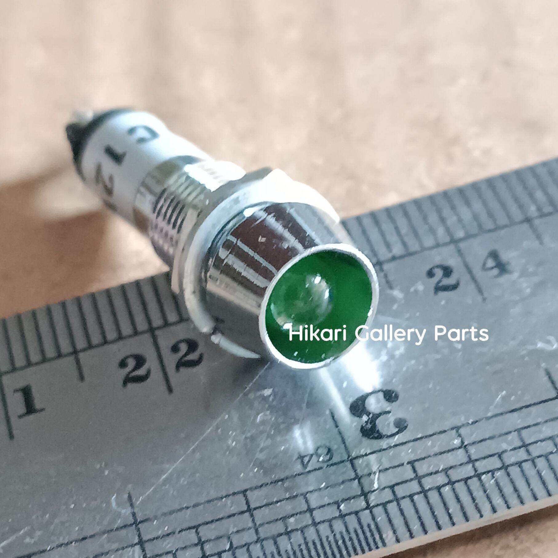 1 buah PILOT LAMP LED 12 VDC 12V besi drat 8mm 12 volt DC Pilot Lampu LED 12volt 12vdc 8mm drat ...