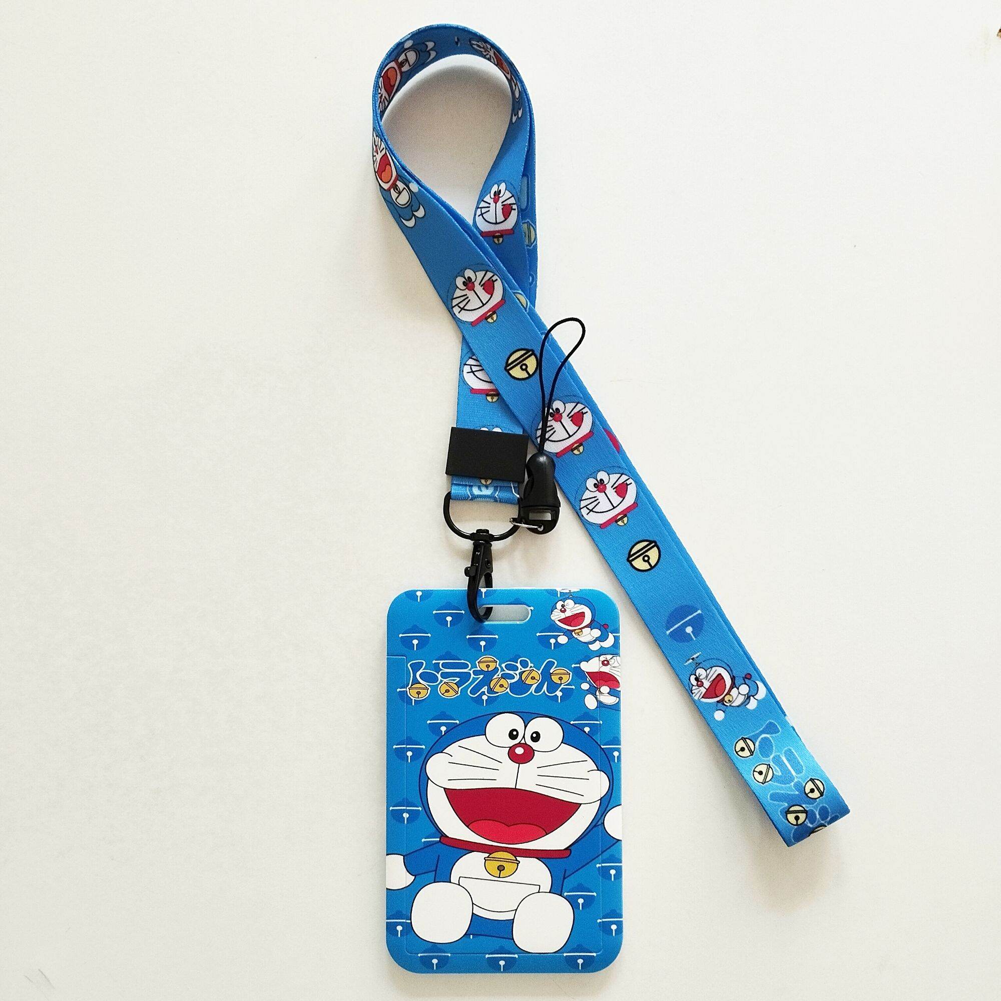 Doraemon Anime ID Card Holder Lanyard 1 Name Tag Gantungan Kalung Wadah ...