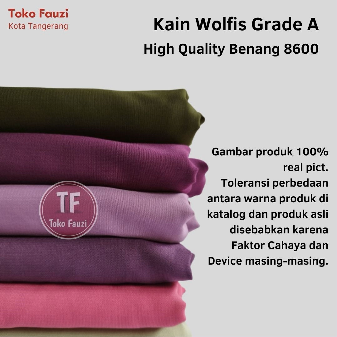 Kain Wolfis Grade A Premium Tebal meteran Wolvis Exclusive Harga 1m ...