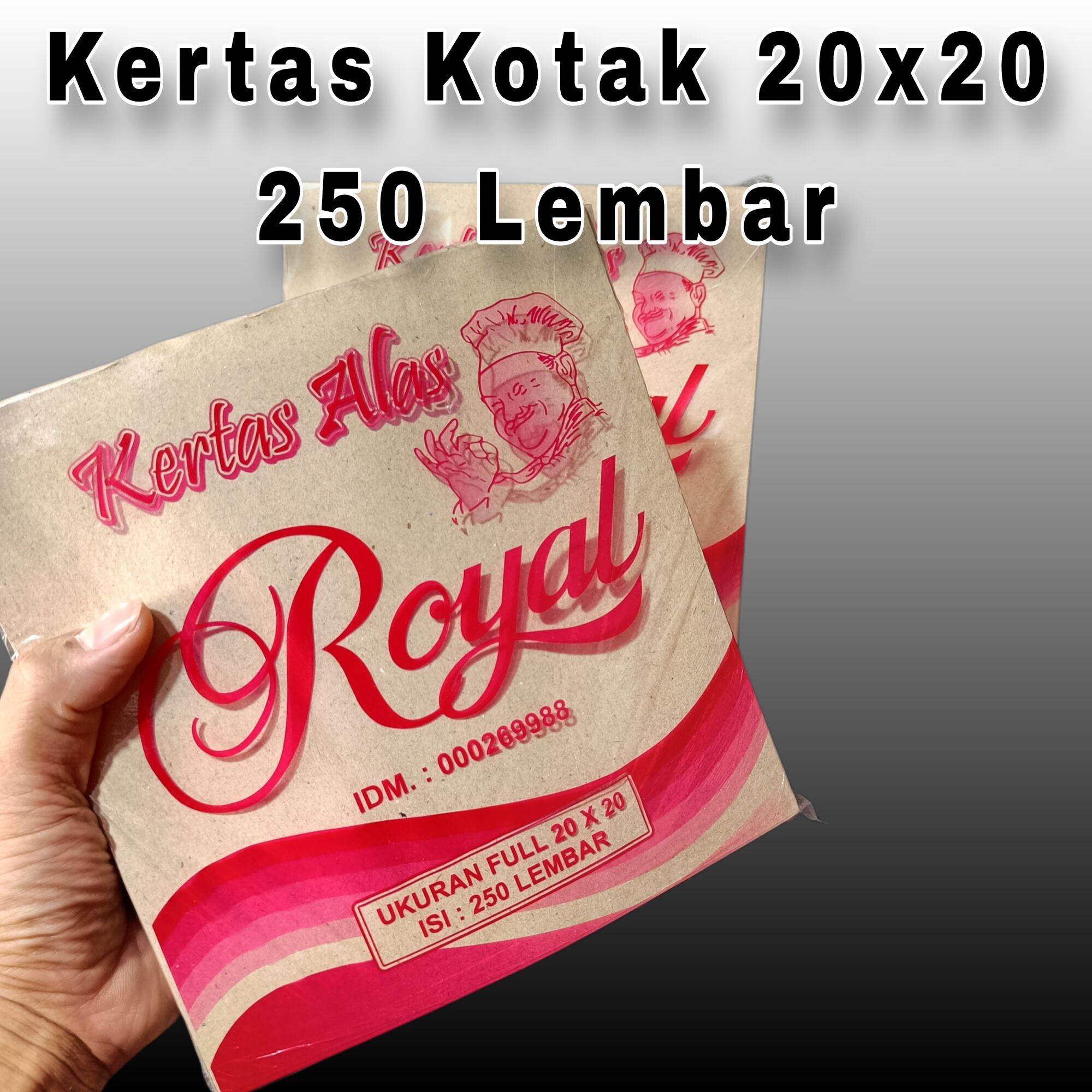 Kertas Nasi Kotak ukuran 20cm x 20cm isi 250 lembar / kertas alas box ...