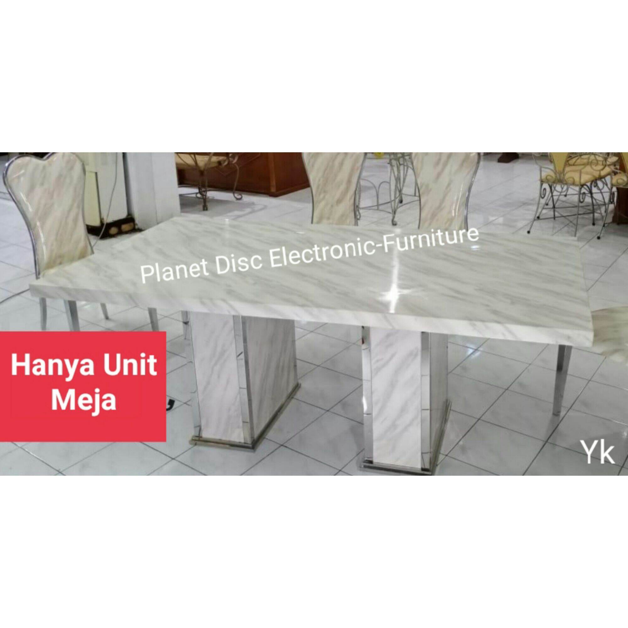 Meja Makan Marmer Dining table meja makan batu dining set | Lazada ...