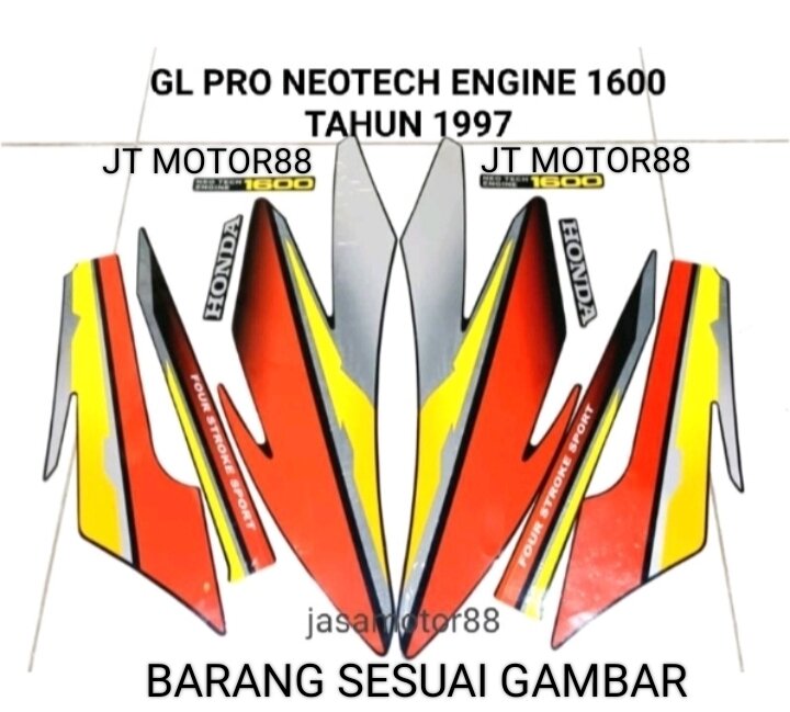 LIS BODY STIKER GL PRO NEOTECH ENGINE 1600 TAHUN 1997 WARNA MERAH ...