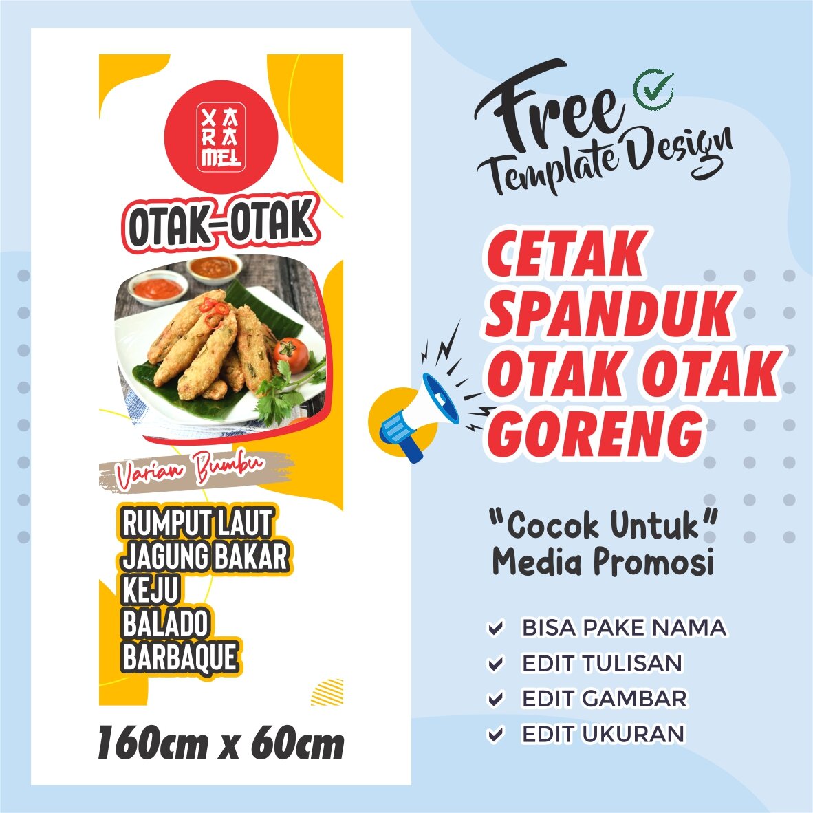 Banner Spanduk OTAK OTAK 160 X 60 cm BISA DI EDIT | Lazada Indonesia