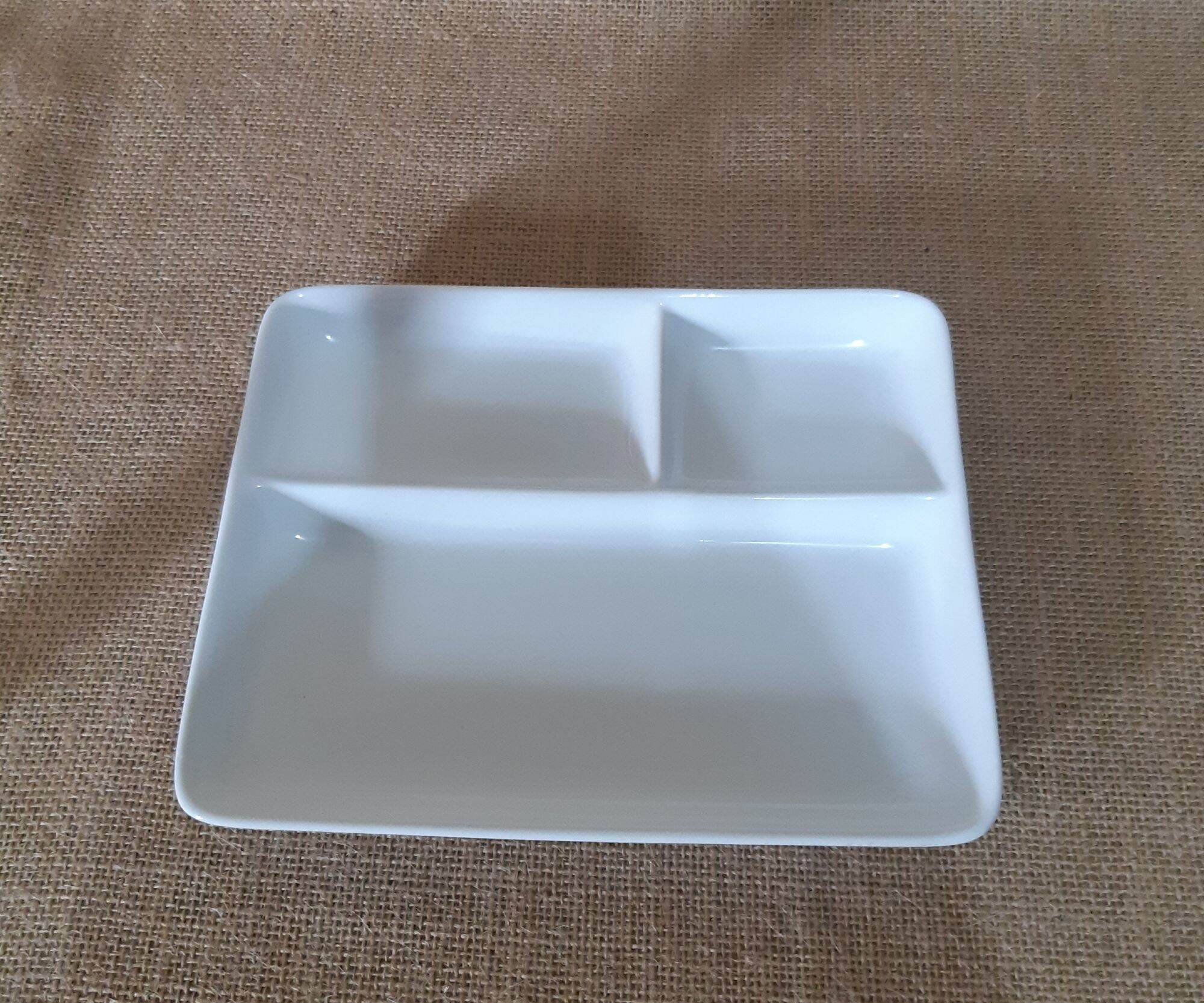 Piring saji keramik/Piring sekat 3/Piring saus sambal | Lazada Indonesia