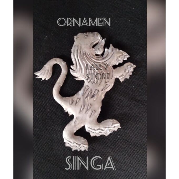 ornamen motif singa besi plat ukuran 34x38cm hiasan pagar besi | Lazada ...
