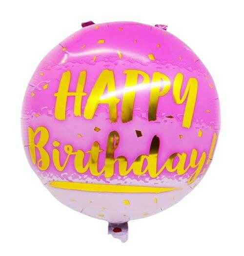 Balon foil Bulat Happy Birthday/Balon foil Dekorasi Ulang Tahun ...