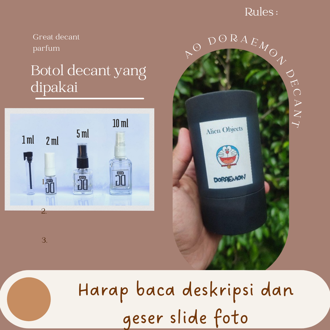 decant parfum Alien Objects Doraemon | Lazada Indonesia
