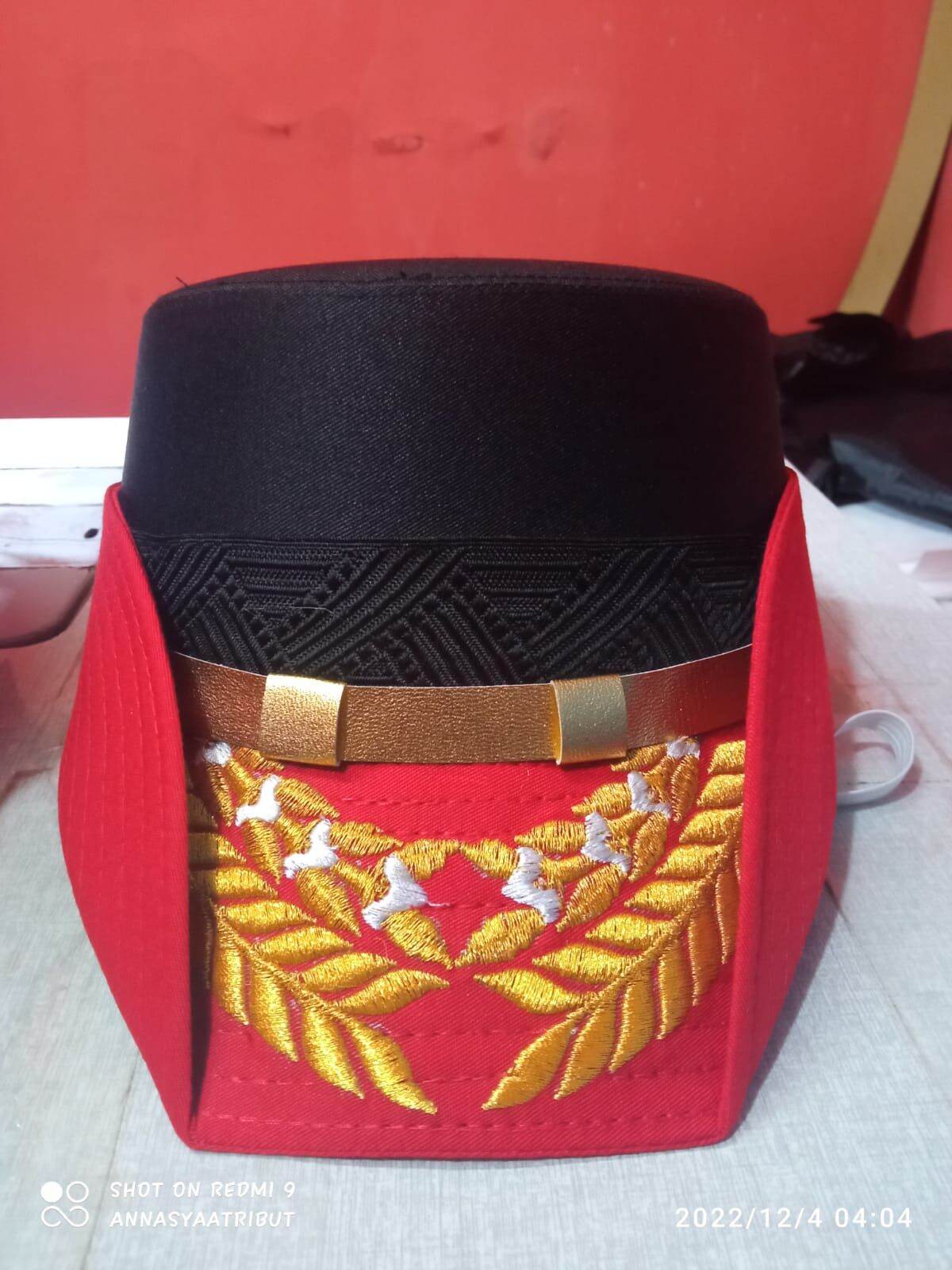 Topi kowad paskibraka || pet paskibra || Topi Upacara || Topi sekolah ...