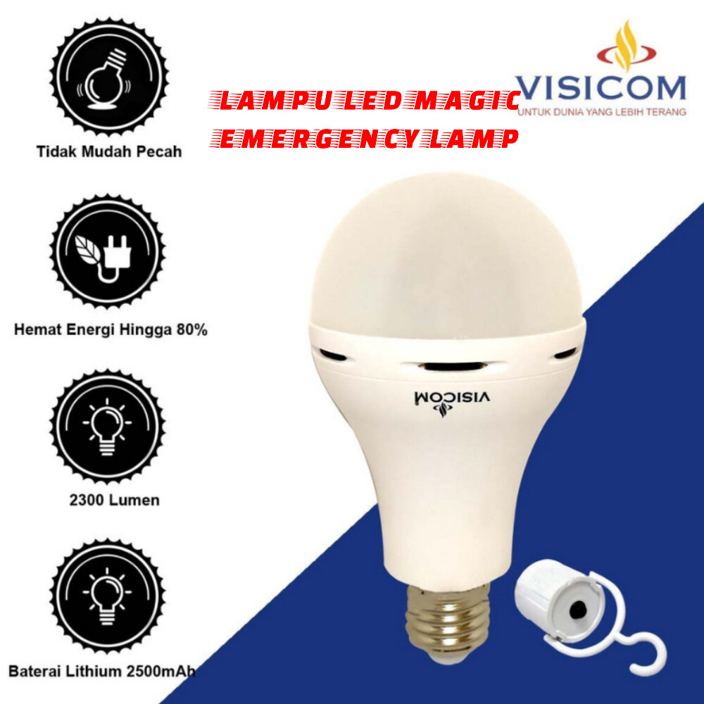 Lampu MAGIC ajaib visicom 12 watt|bohlam lampu LED emergency ajaib ...