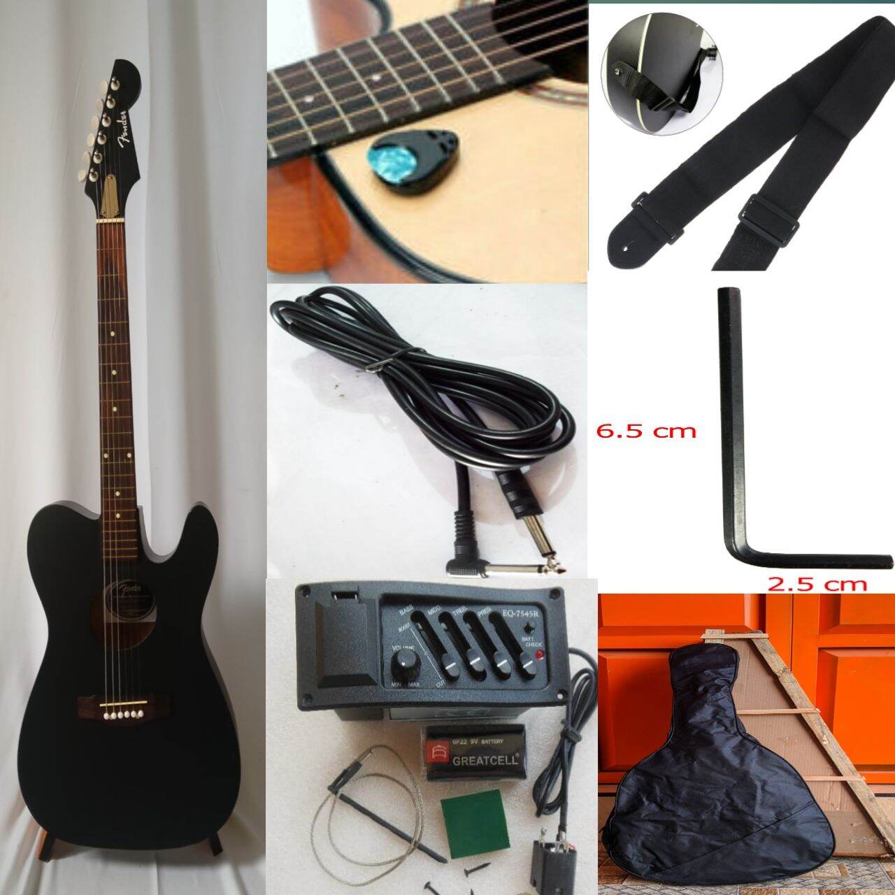Gitar Murah Akustik EkektrikTelecaster Telekustik Fender Tanam Besi ...