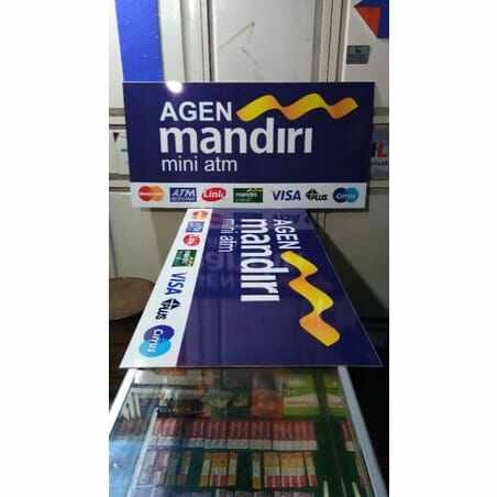 STIKER VINYL NEON BOX AGEN MANDIRI UKURAN : 120 X 60 CM (SEPASANG ...
