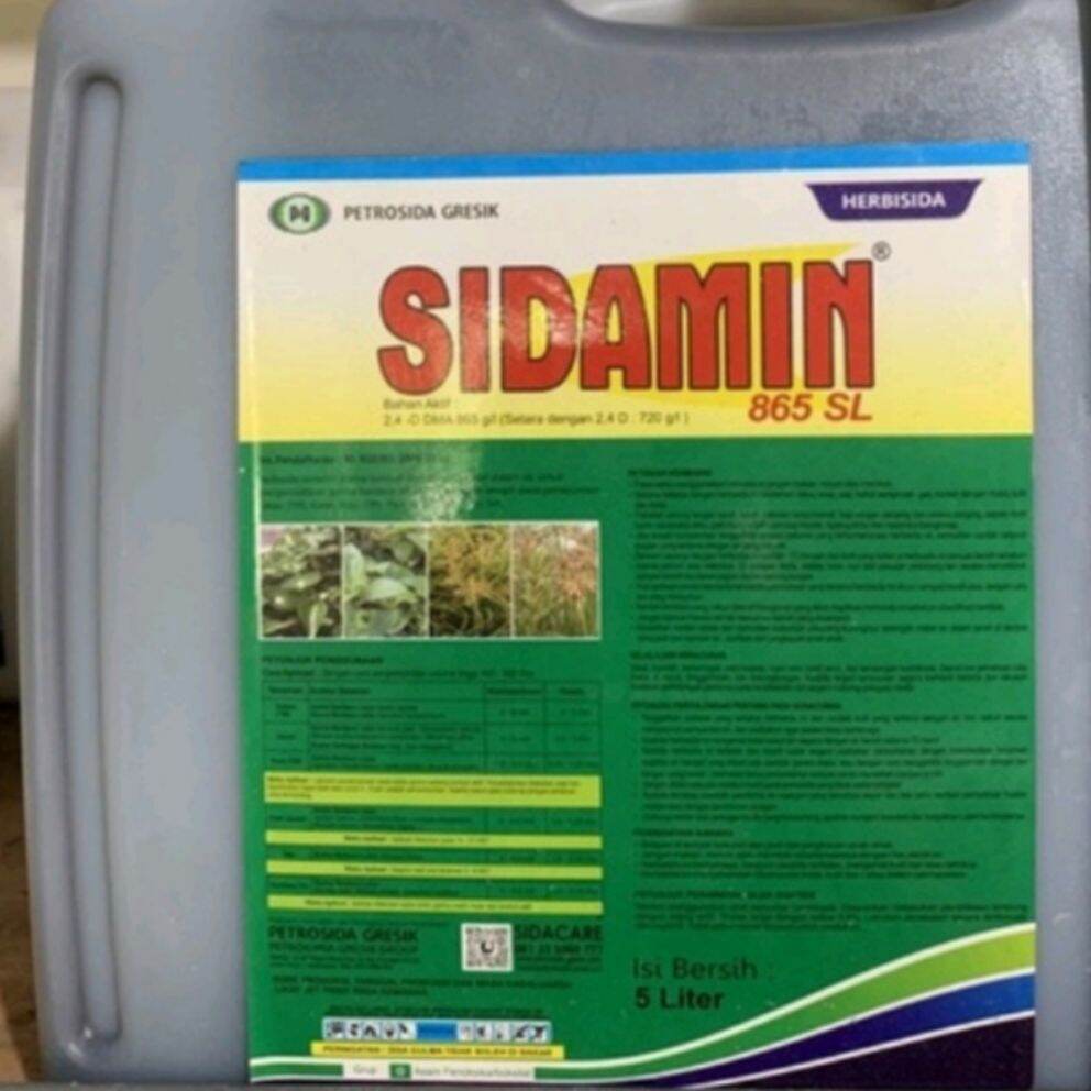 SIDAMIN 865 SL 5 LITER OBAT TEBU KARET KOPI TEH PADI JAGUNG | Lazada ...