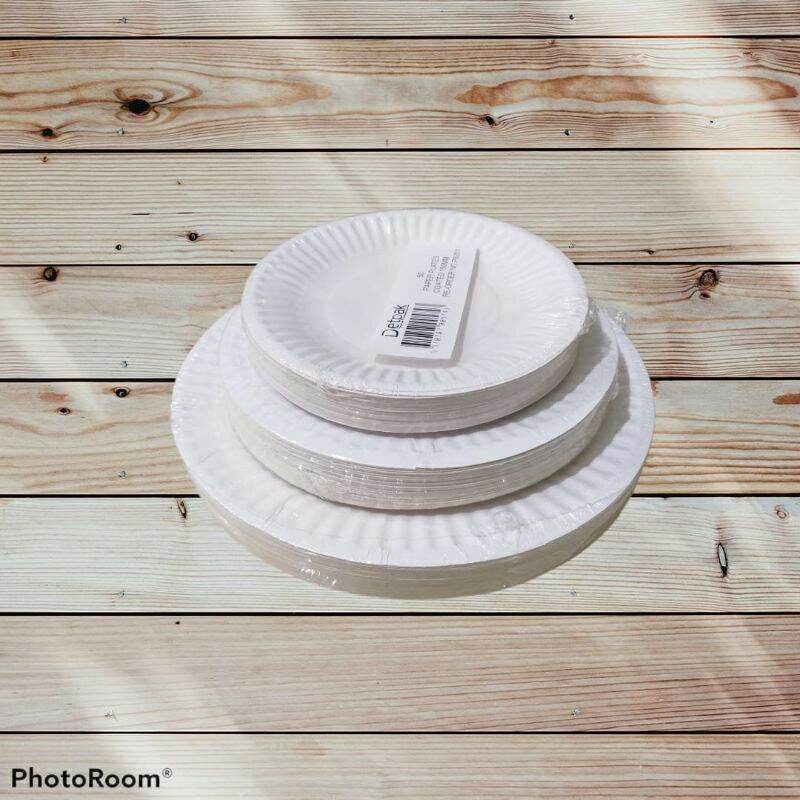 COD Genara Paper Plate Piring Kertas Merk DETPACK Food Grade Warna ...
