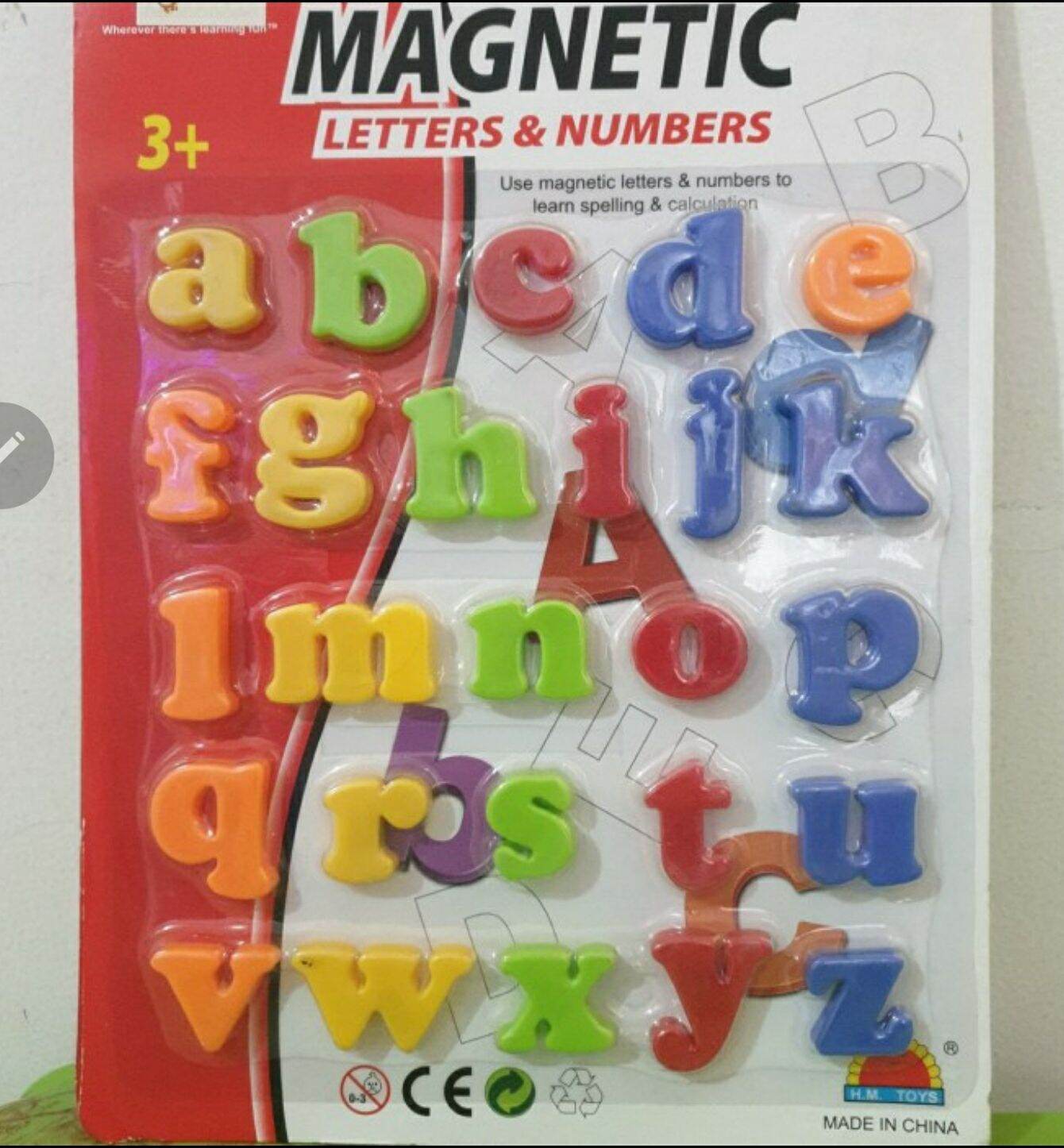 Angka numerik&Abjad huruf magnetic letters Huruf besar dan huruf kecil ...