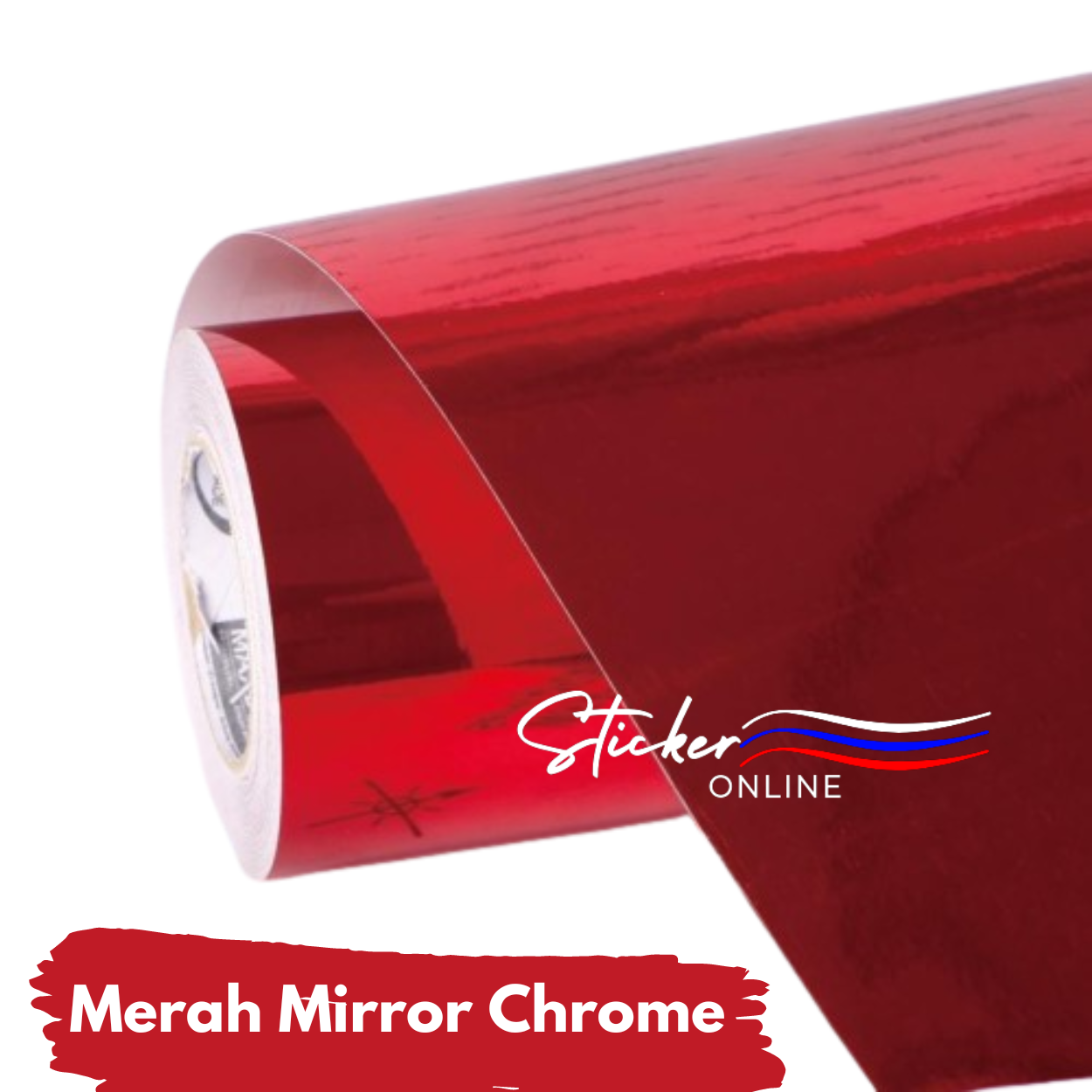 SKOTLET MERAH METALIC CHROME/STICKER BODY MOTOR WARNA MERAH MIRROR ...