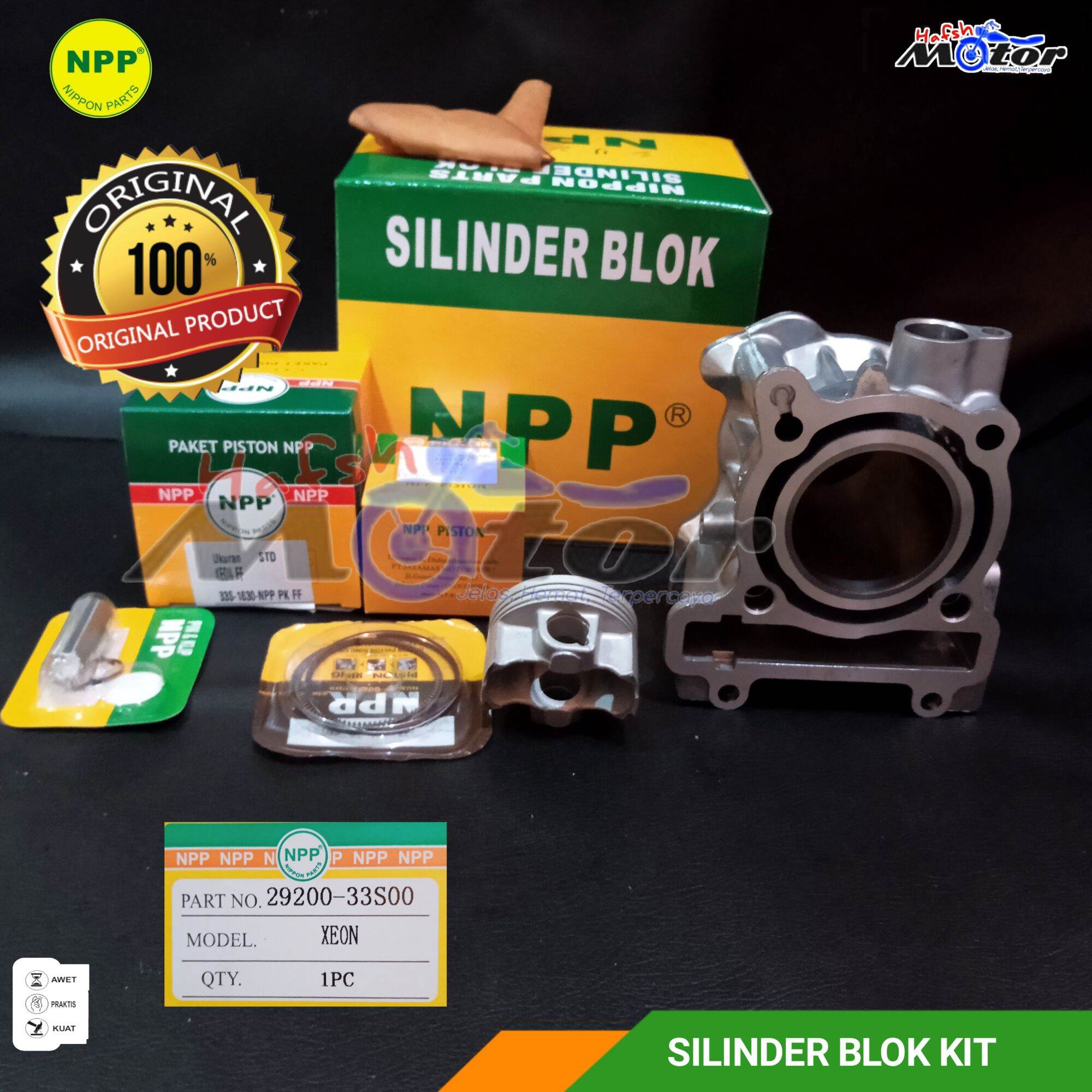Blok Boring Silinder Cylinder Seher Piston Kit Set Yamaha XEON 33S ...