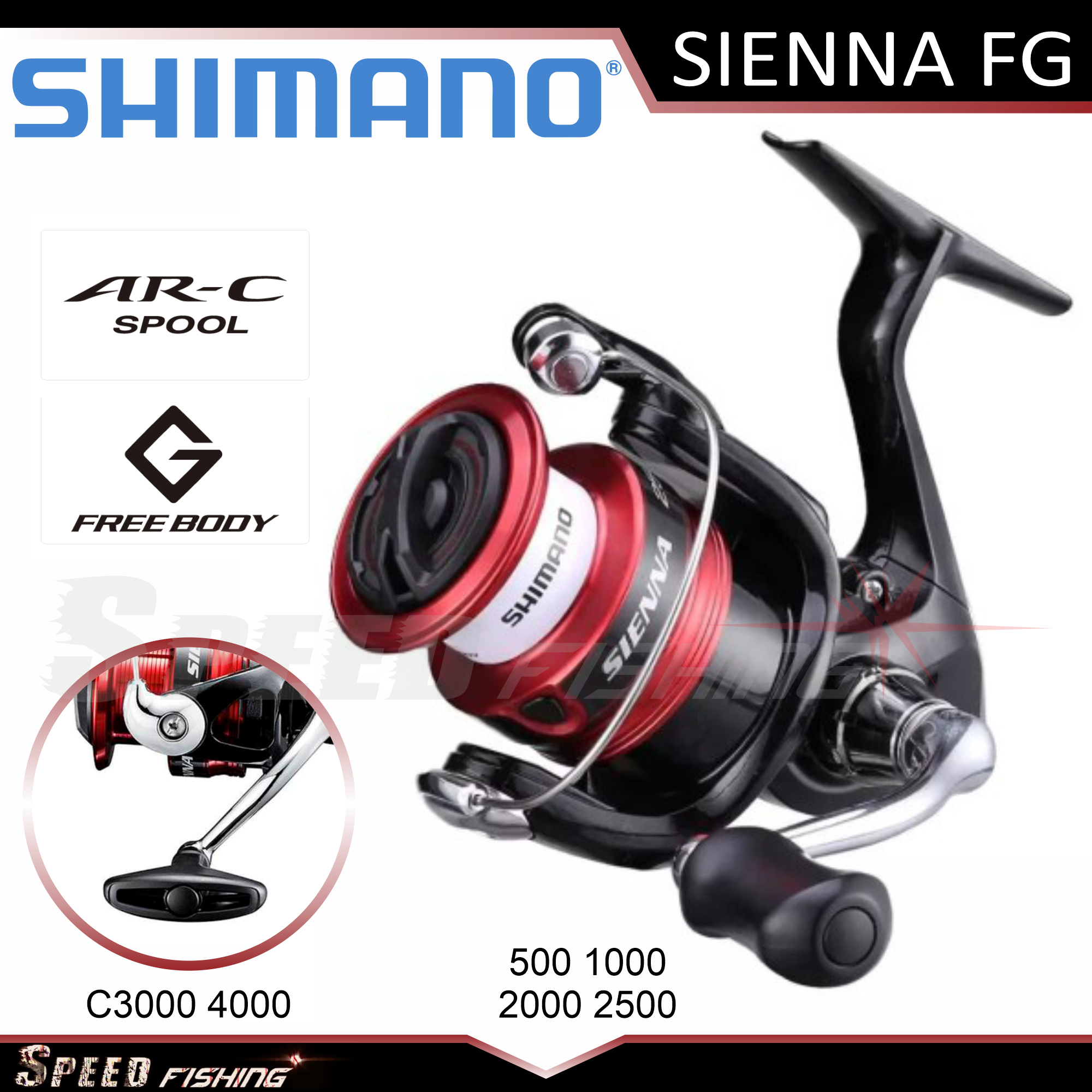 Reel Sienna FG 1000 2000 2500 C3000 4000 Shimano Sienna FG 2019 Spinning | Lazada Indonesia
