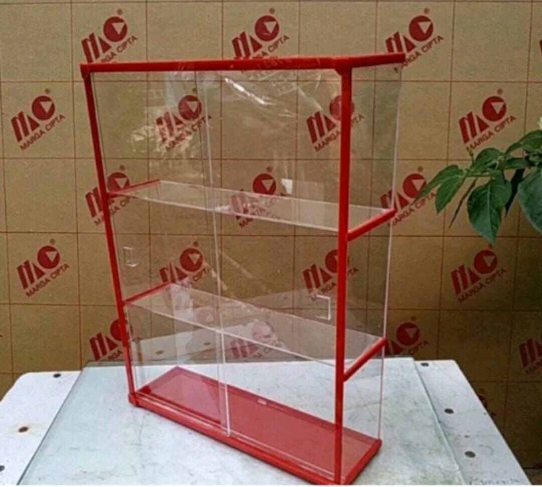 Display akrilik etalase merah | Lazada Indonesia
