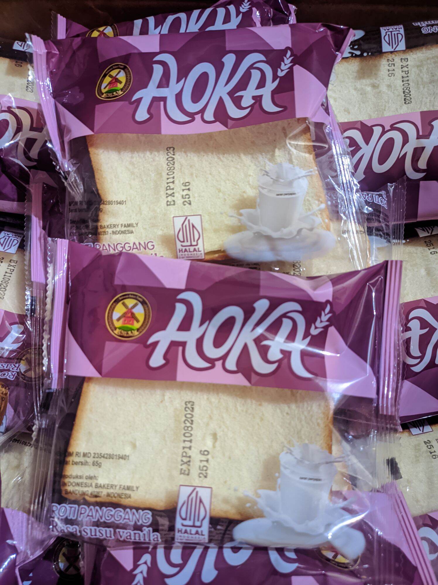 roti aoka rasa vanilla 10 pcs | Lazada Indonesia