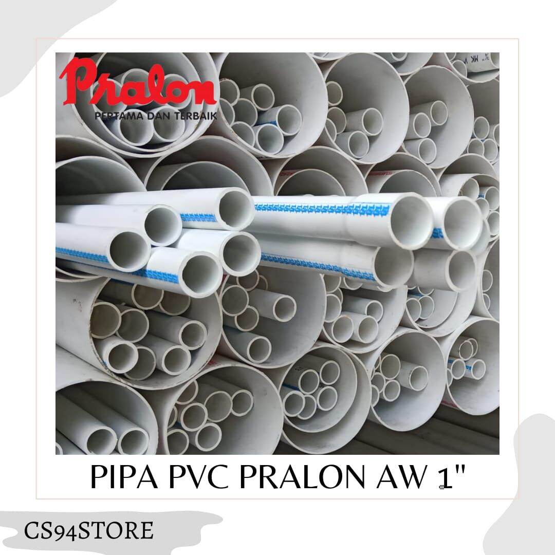 PIPA PVC PRALON PUTIH UK AW 1" INCH ( PANJANG PIPA 1 METER ) | Lazada ...