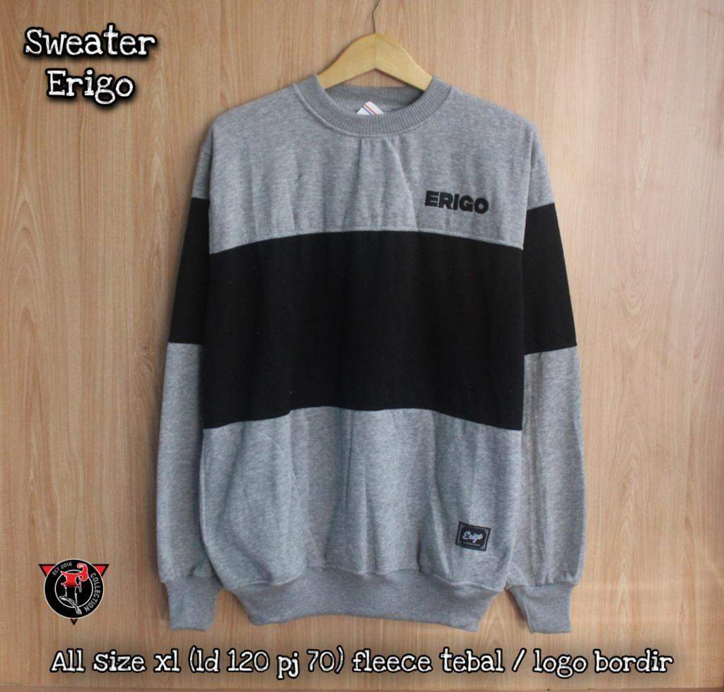 Switer ERIGO matt.Fleece tebal ukran All size LD.120cm Pb.70cm ...