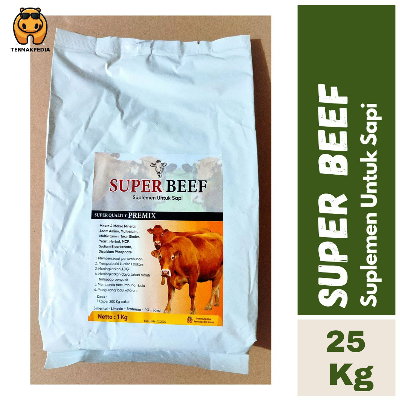 Super Beef Grosir 25 Kg - Super Beef Ternak Grosir - Premix Sapi ...