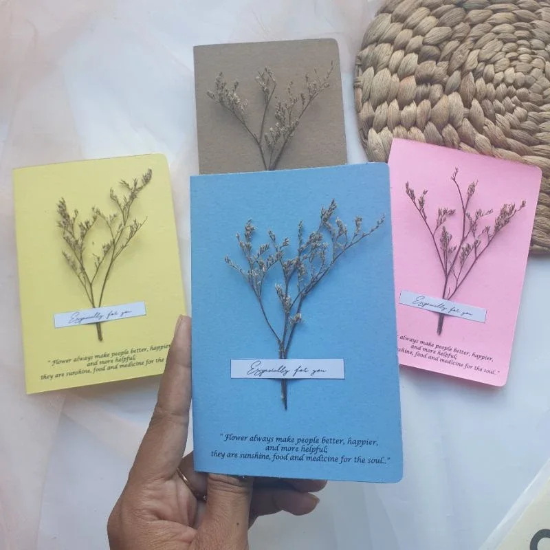 Kartu ucapan CASPEA estetik greeting card bunga kering kartu ...