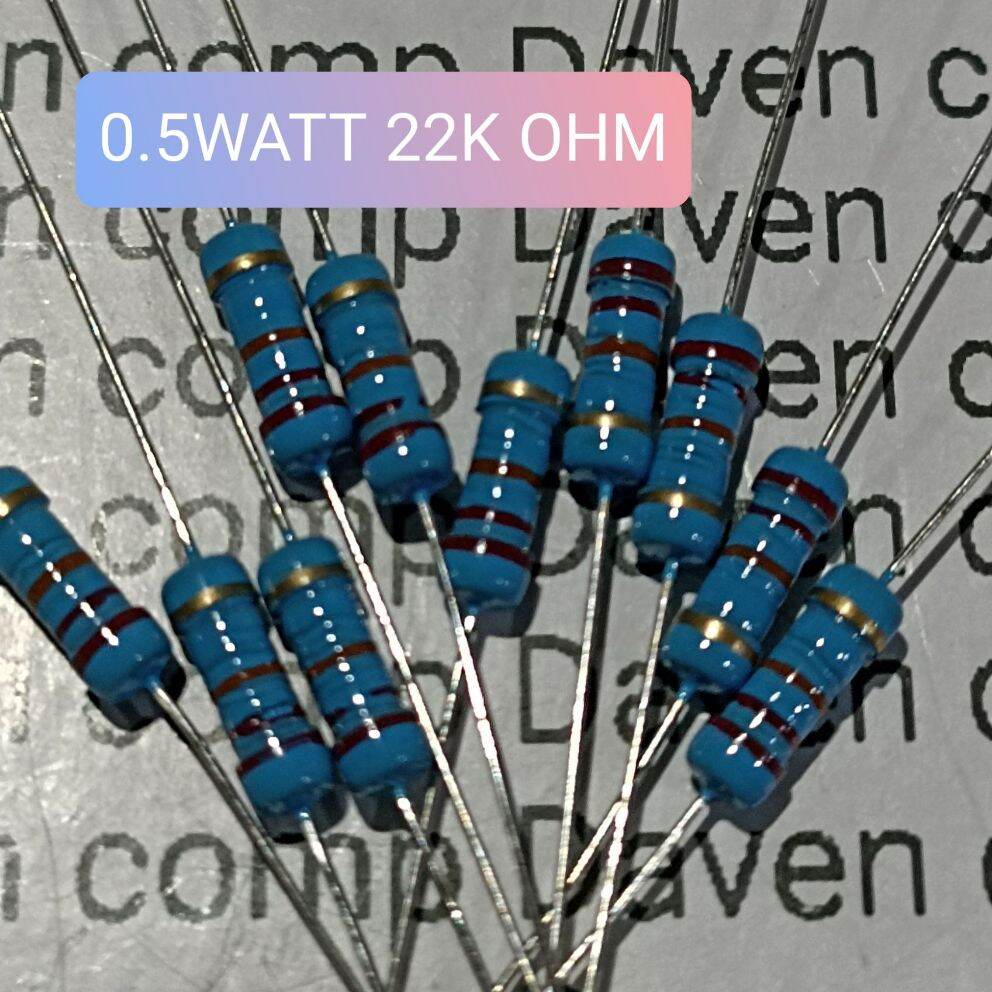 10BUAH RESISTOR 0.5W 22K OHM 0.5WATT 22K OHM 22 K OHM 22KOHM SETENGAH ...