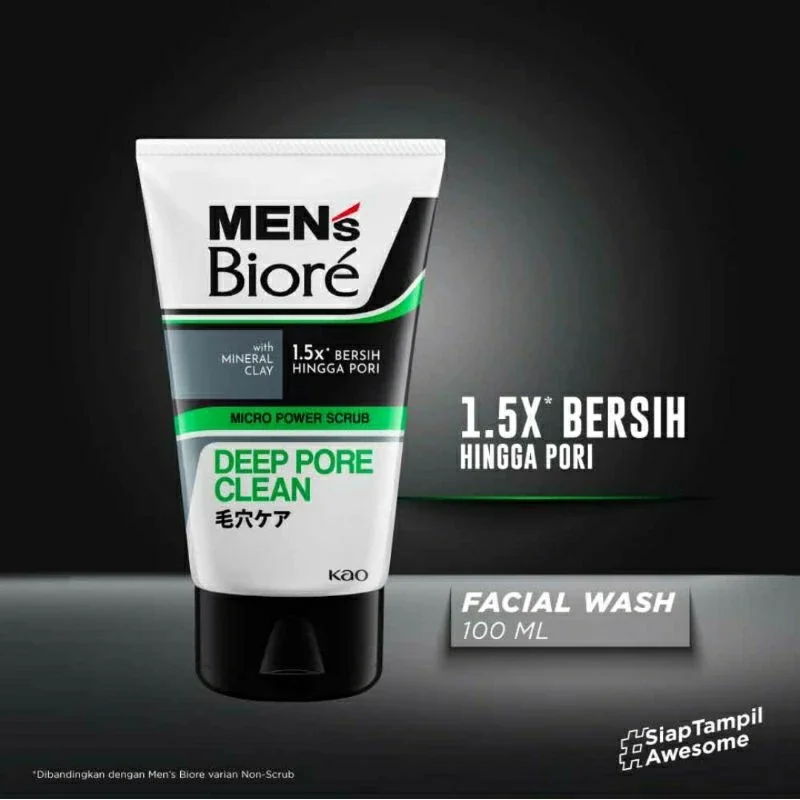 Biore men 100ml sabun muka (facial wash ijo) | Lazada Indonesia