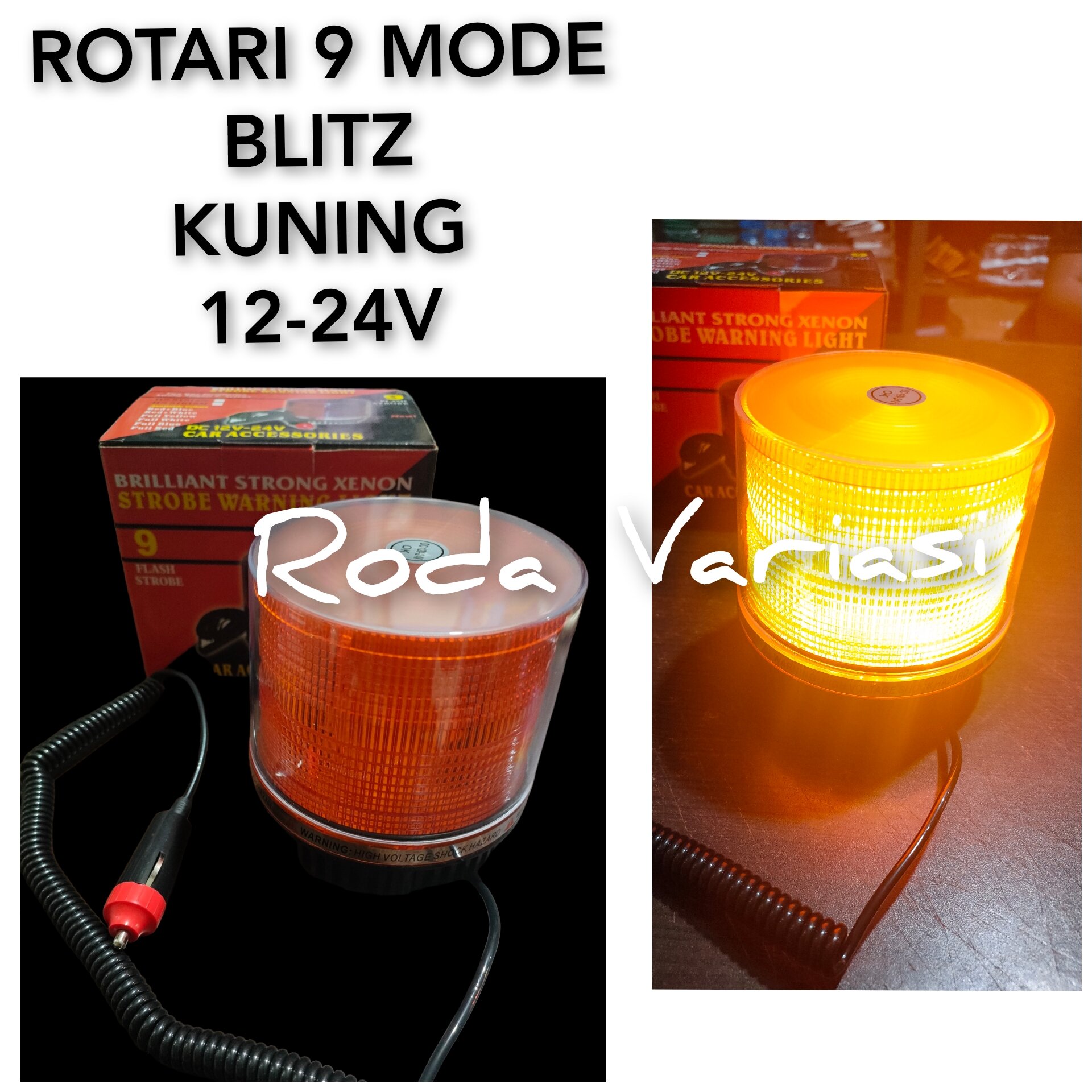 Lampu Rotari Mobil Led Blitz 9 Mode Kuning 12V-24V | Lazada Indonesia