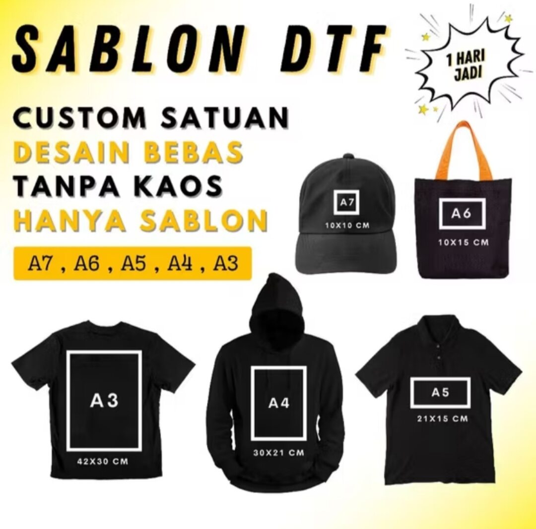 Sablon Setrika - Cetak DTF Satuan - Stiker Sablon Custom Satuan ...