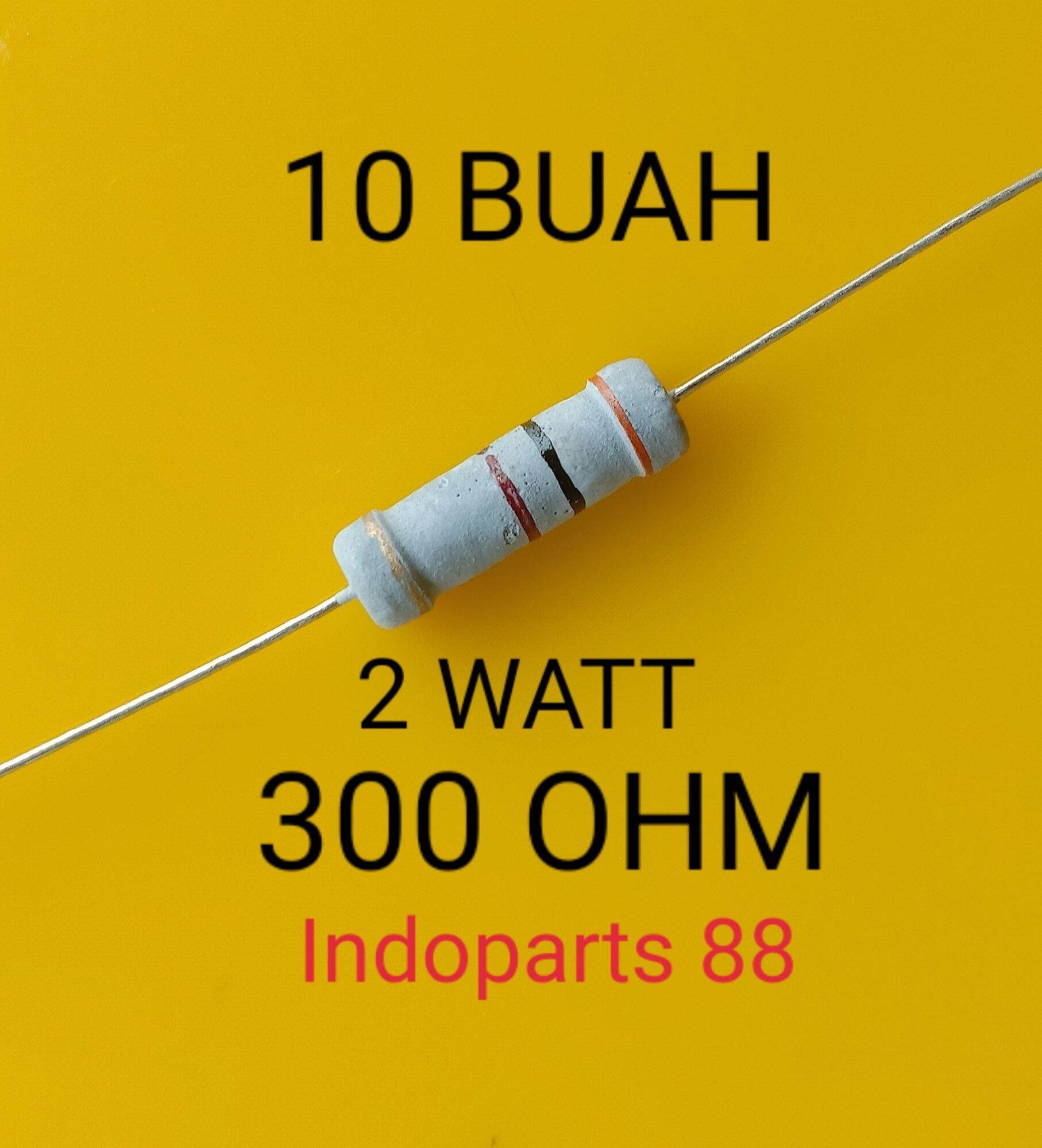 (10 Buah) RESISTOR 2 WATT 300 OHM RESISTOR 2W 300 OHM RESISTOR 2WATT 300 OHM | Lazada Indonesia
