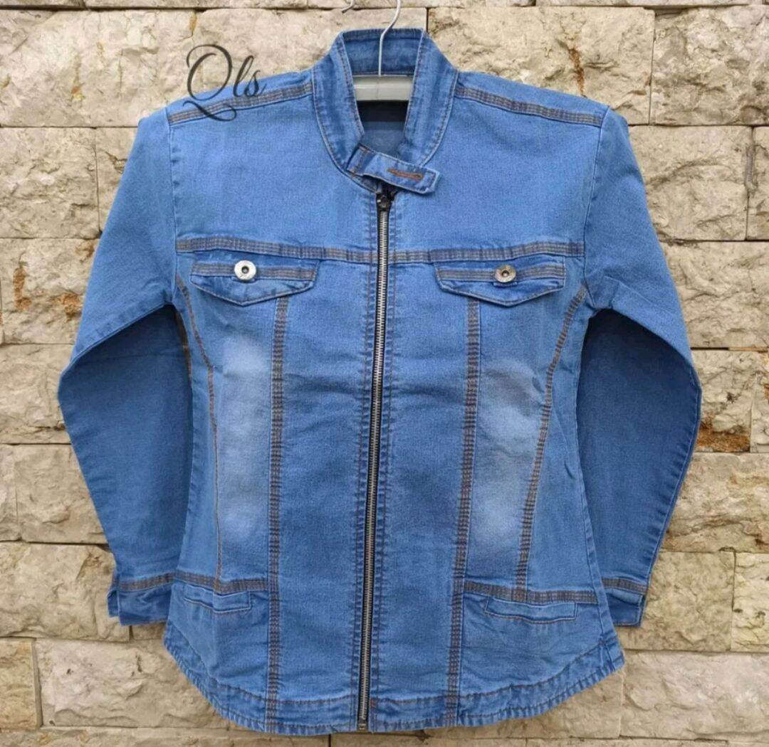 Jaket Jeans Dewasa Model Sanghai Jaket Denim Cewek Wanita Perempuan Virall Stretch Lazada