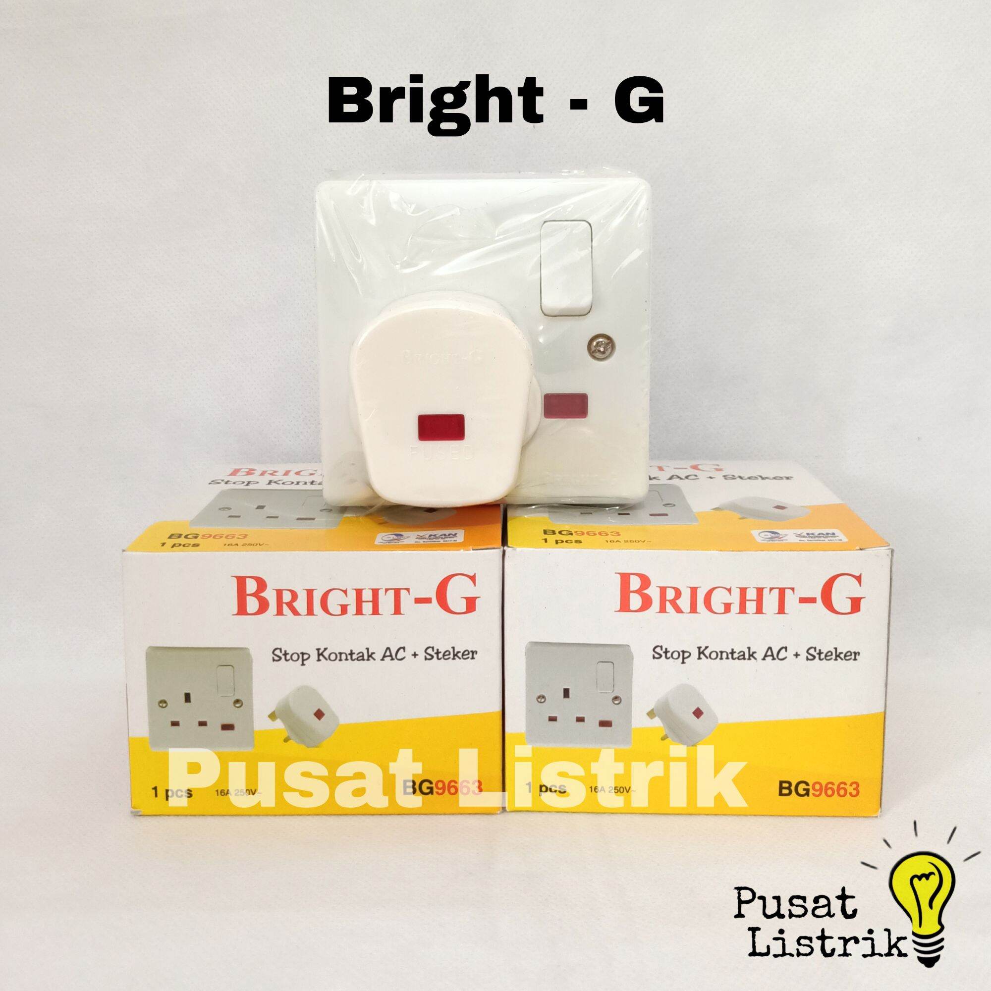 Stop Kontak AC + Steker Bright-G Stop Kontak AC Set + On/Off BG ...