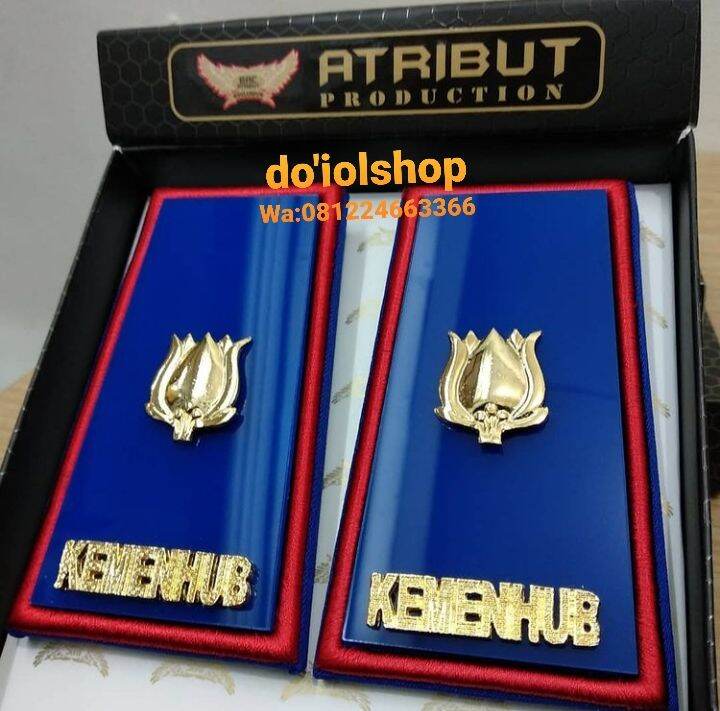 PANGKAT KEMENHUB GOLONGAN 3D/atribut kemenhub 3d list merah | Lazada ...