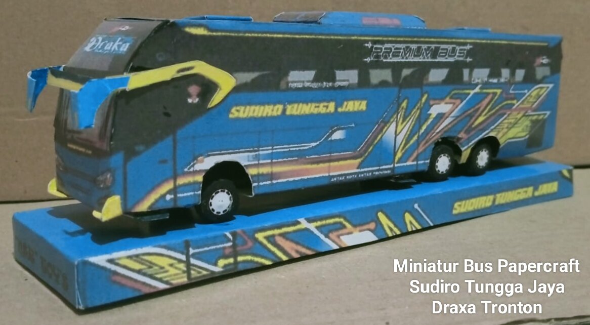 Miniatur Bus STJ Sudiro Tungga Jaya Draka Tronton Biru Kuning Jetbus 3 ...
