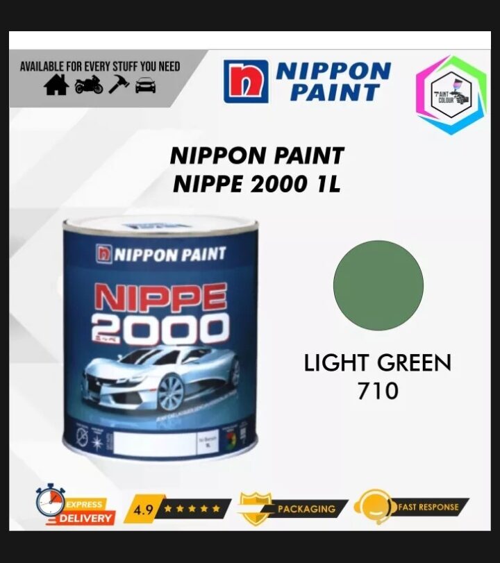 Cat Duco Nippon Paint Nippe 2000 - 710 Light Green Hijau Cat Mobil ...